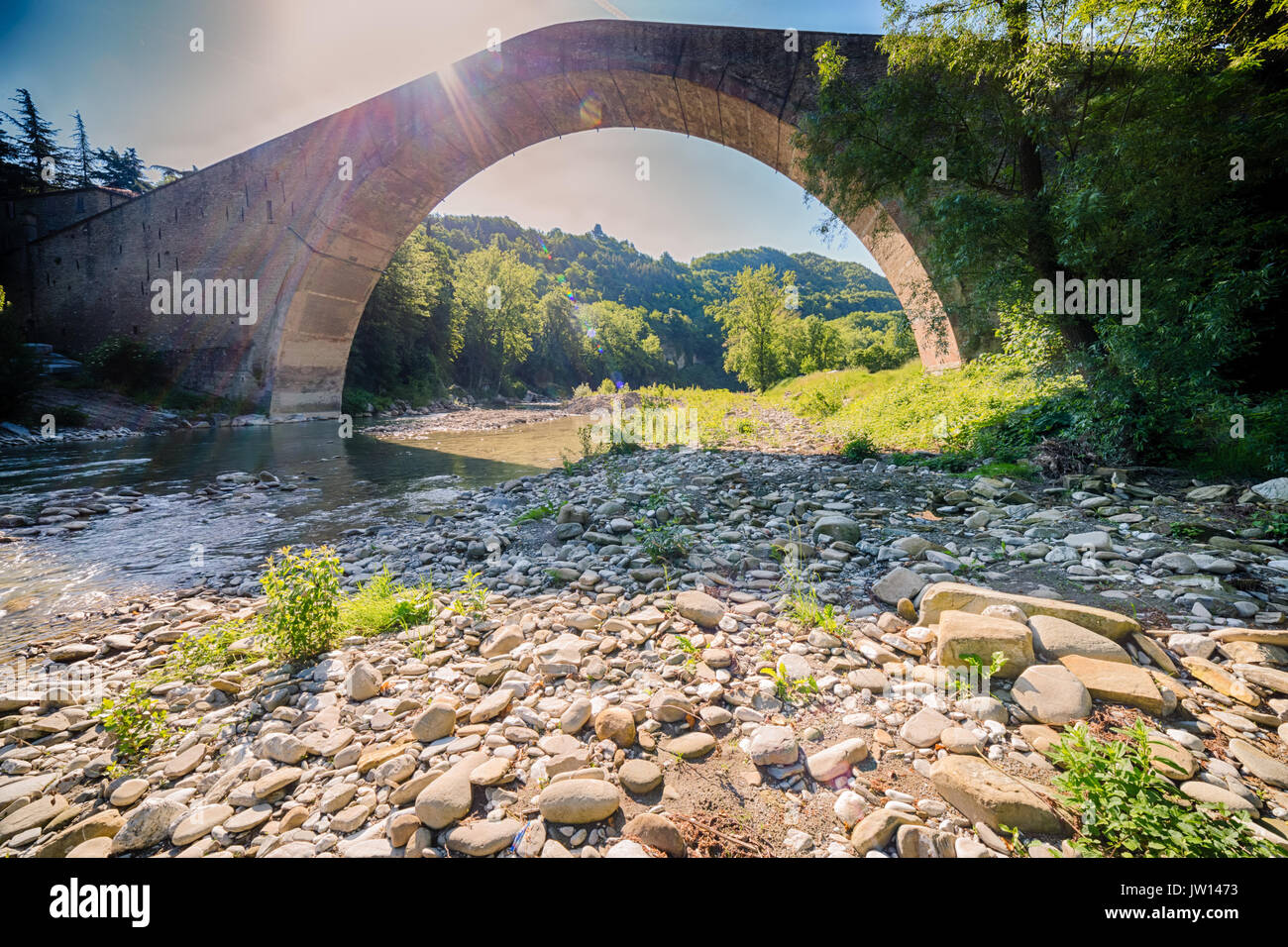 stones under single span Renaissance bridge, masterpiece of ...