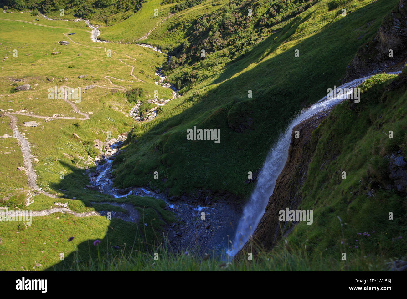 Schleierfall cascade in Tux Tyrol Stock Photo - Alamy