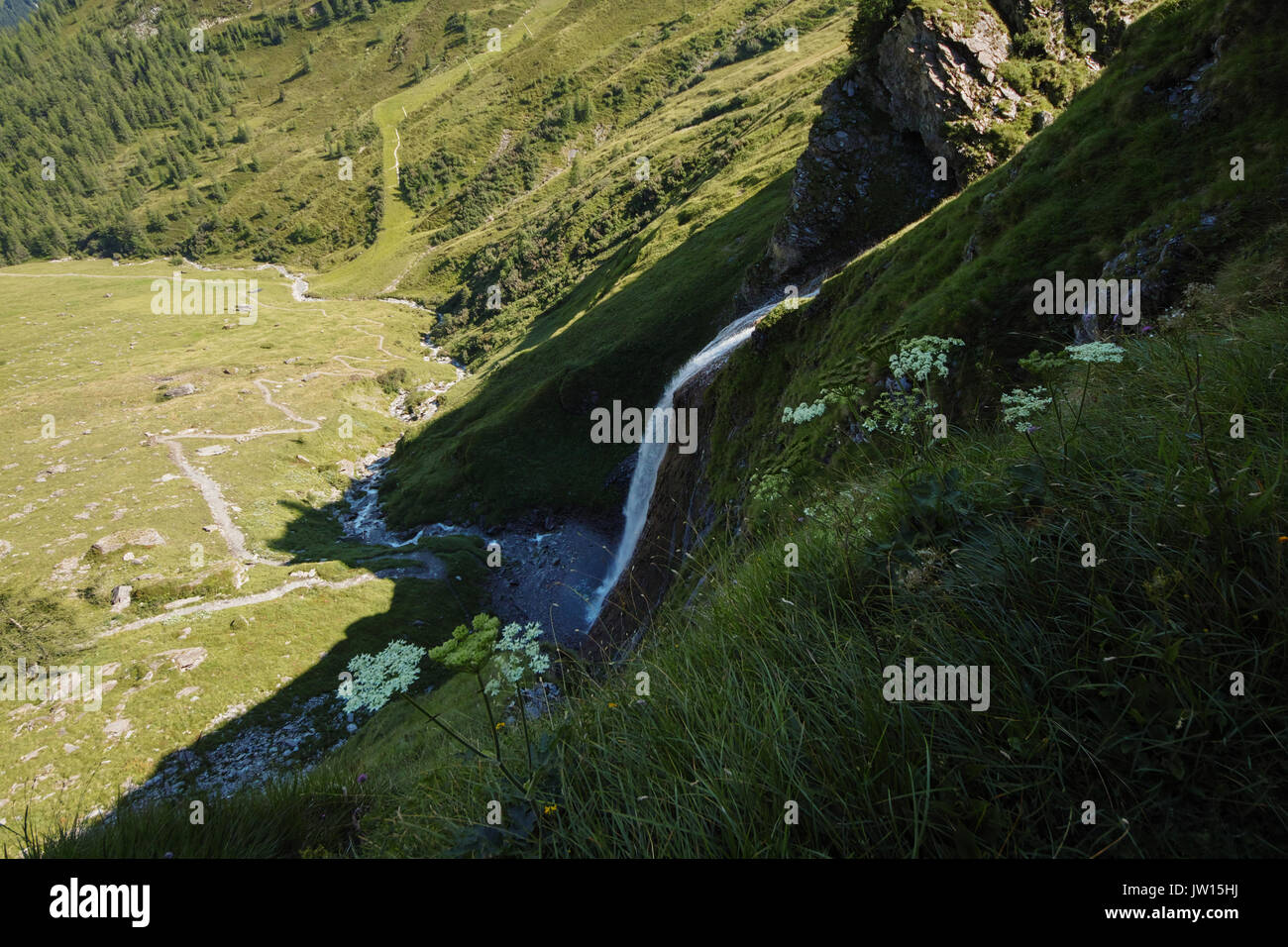 Schleierfall cascade in Tux Tyrol Stock Photo - Alamy
