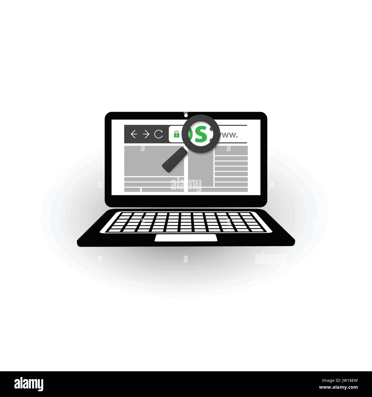 Protocol Safe And Secure Browsing On Mobile Computer Stock