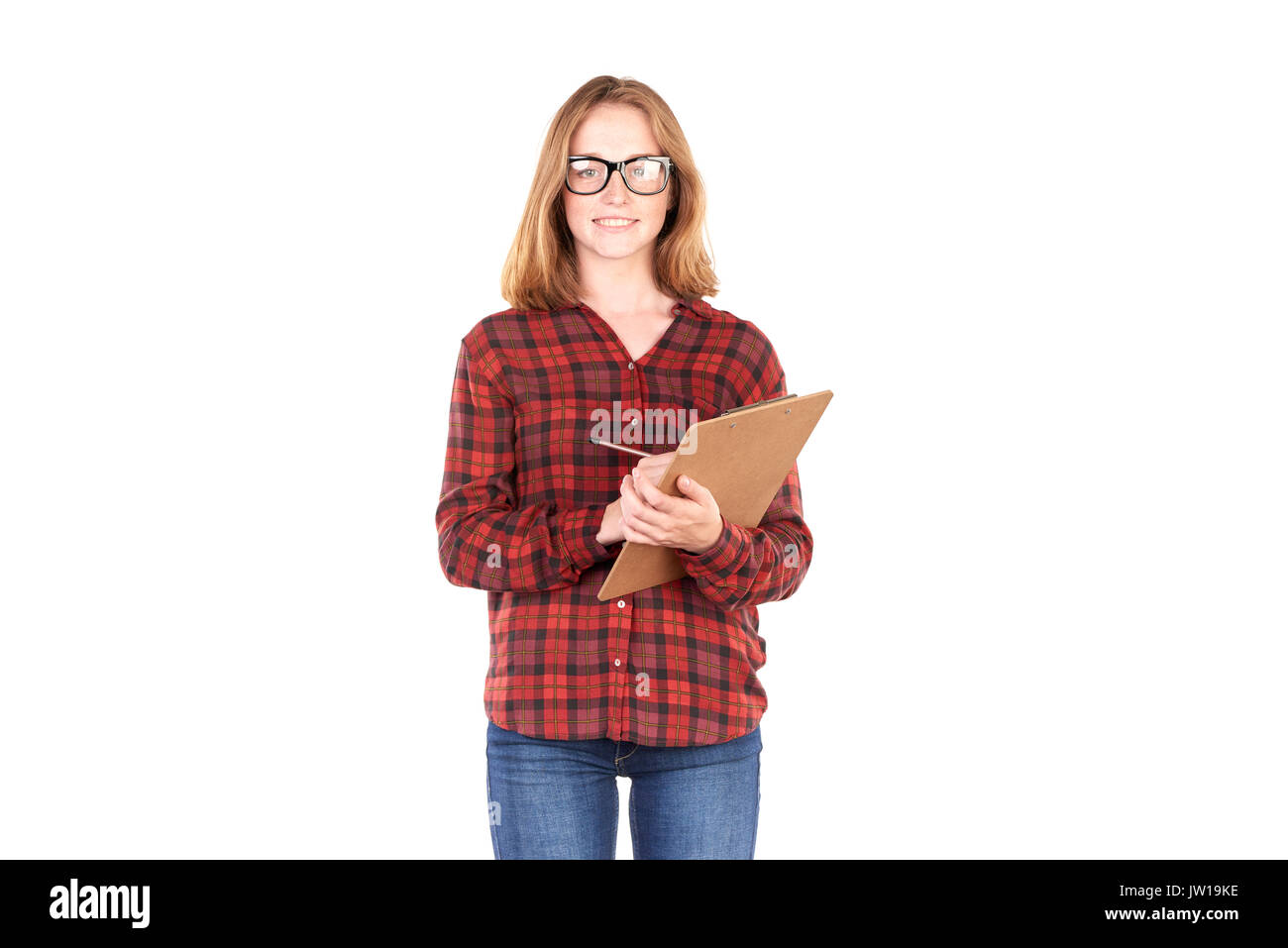Student with clipboard Stock Photo - Alamy