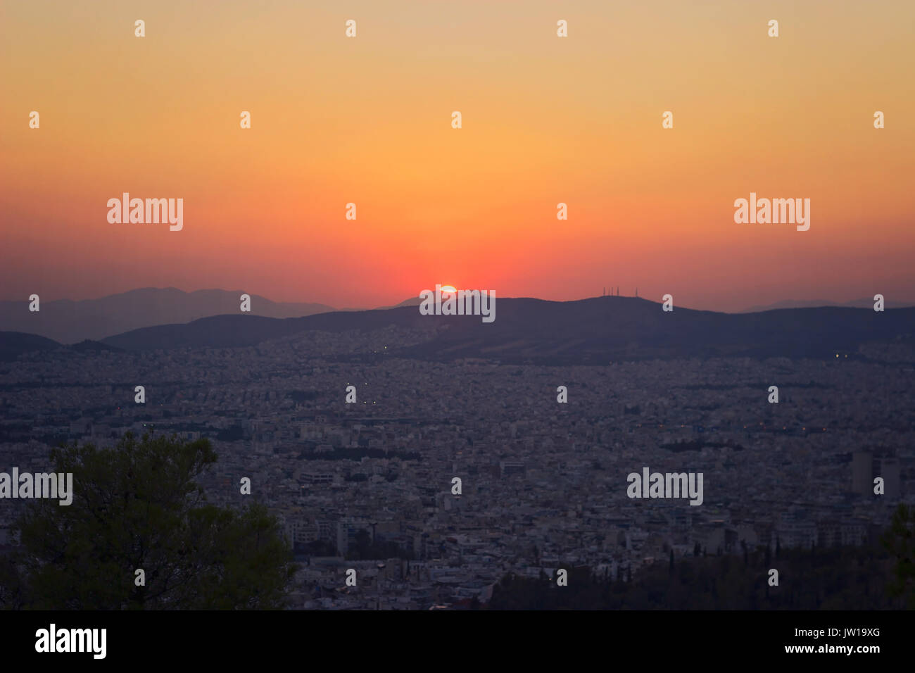 Beautiful sky over athens hi-res stock photography and images - Alamy