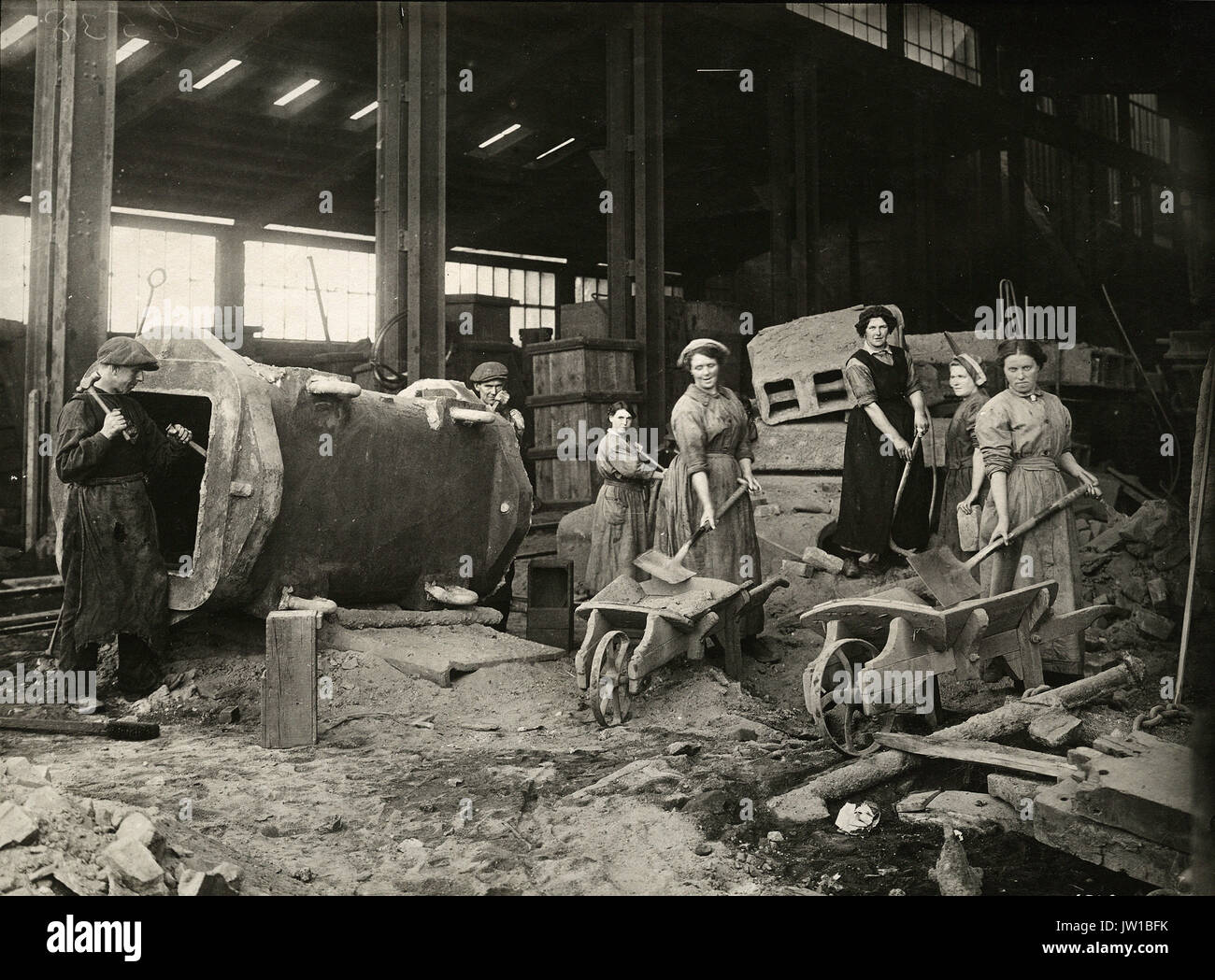 Women engaged in labouring work in dressing shop - Alternative Title ...
