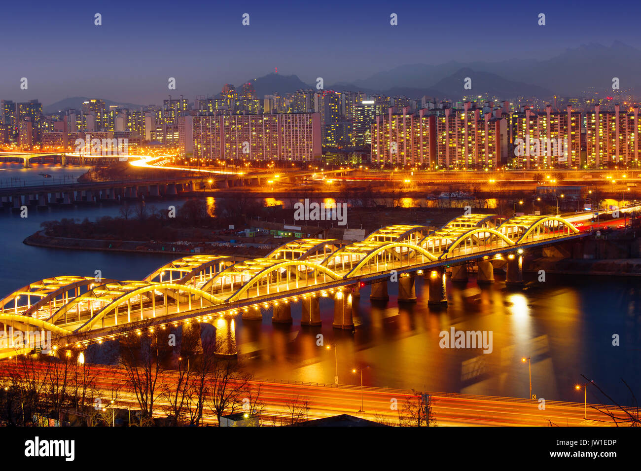 Cityscape of Hangang bridge in korea Stock Photo - Alamy