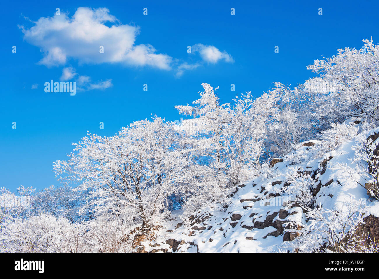 Landscape in winter,Guemosan in korea Stock Photo - Alamy