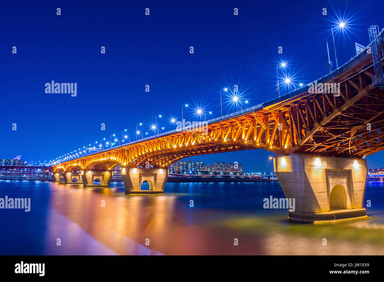 Seongsu bridge at night in seoul,korea Stock Photo - Alamy