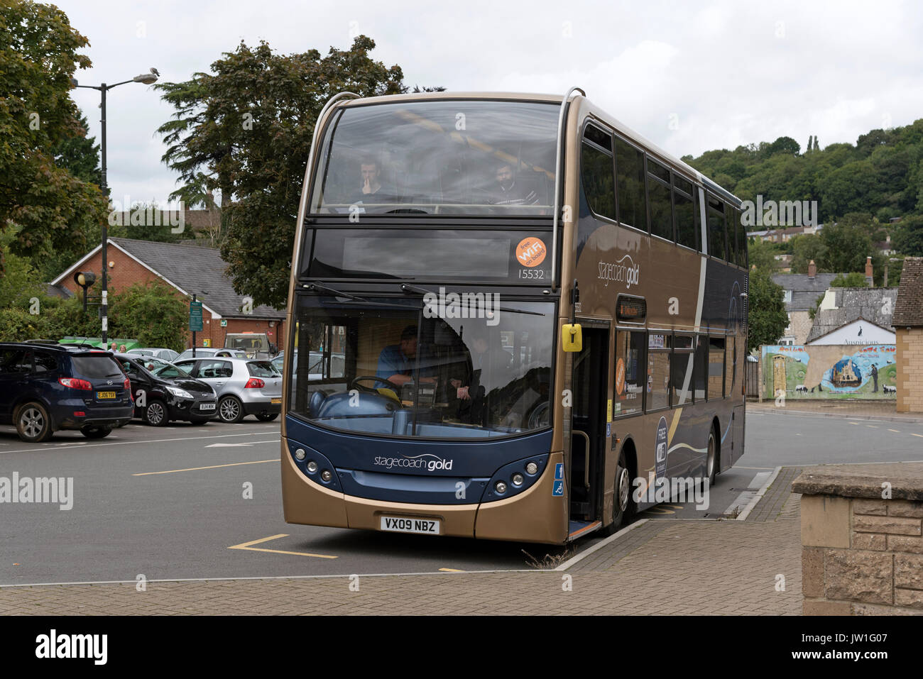 A Stagecoach bus at the bus station in Nailsworth, Gloucetsershire ...