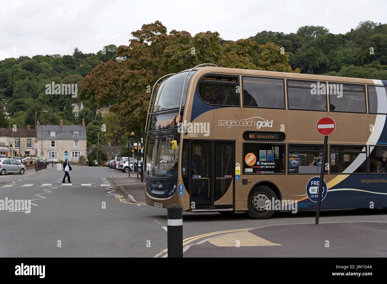 A Stagecoach bus at the bus station in Nailsworth, Gloucetsershire ...