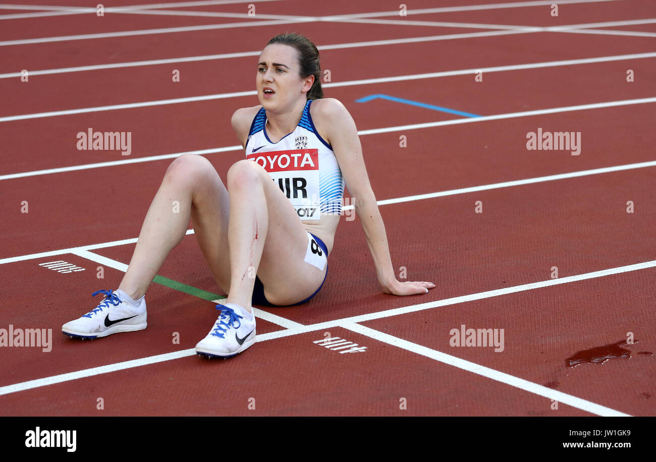 Great Britain's Laura Muir after running in Heat 1 of the women's 5000m ...