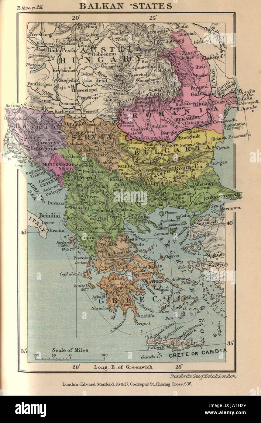 Map of balkan states hi-res stock photography and images - Alamy