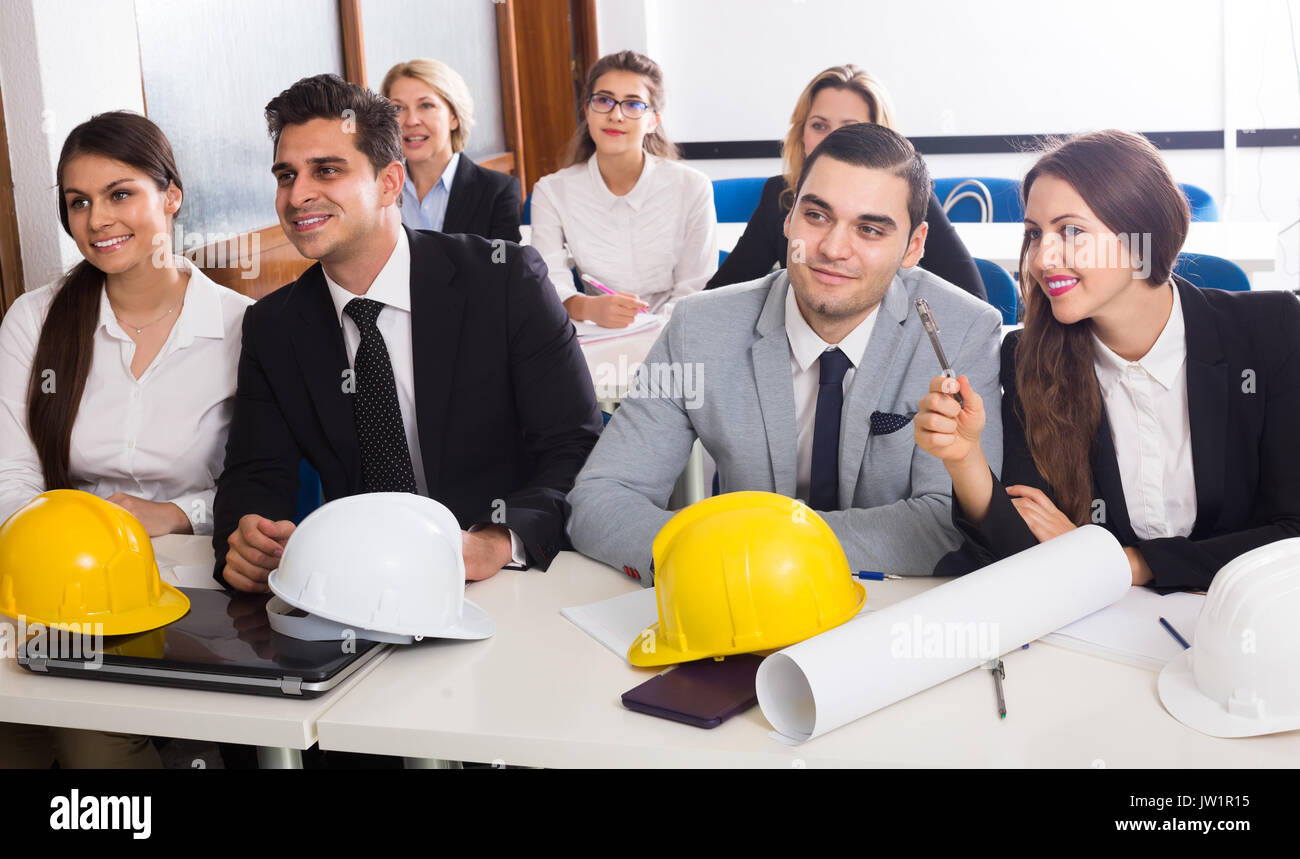 Professional spanish architects having advanced training courses in ...