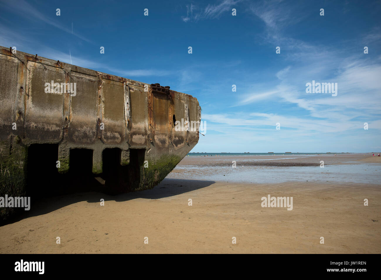 Arromanches-les-Bain, Cavados, Normandy, France. August 2017 Remains of ...