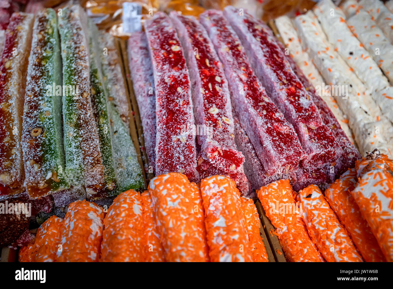 Assorted Turkish Delight bars Stock Photo - Alamy