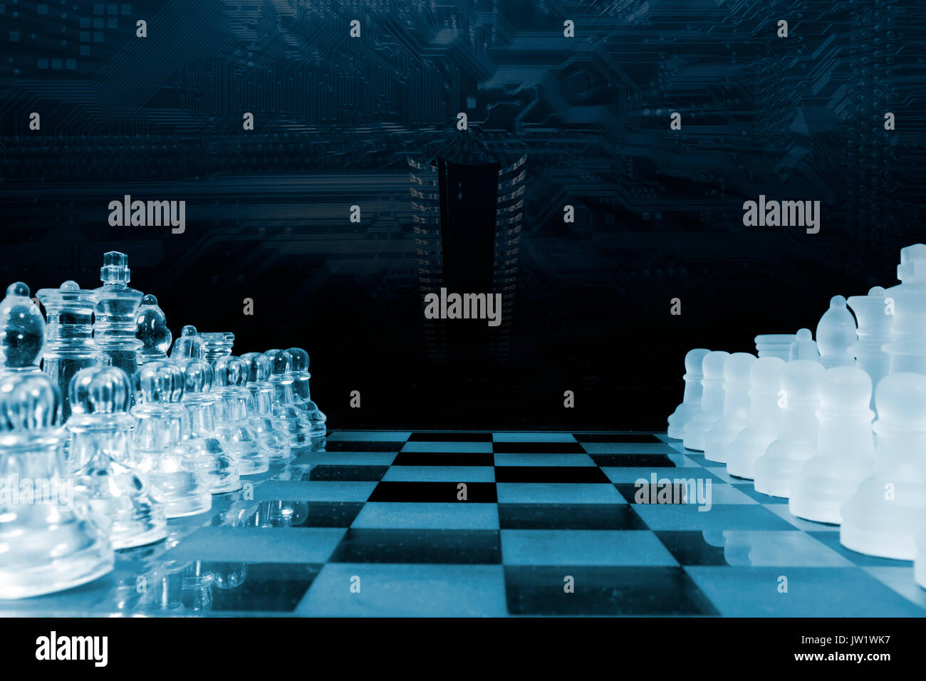 computerized chess-game, artificial intelligence and communication ...