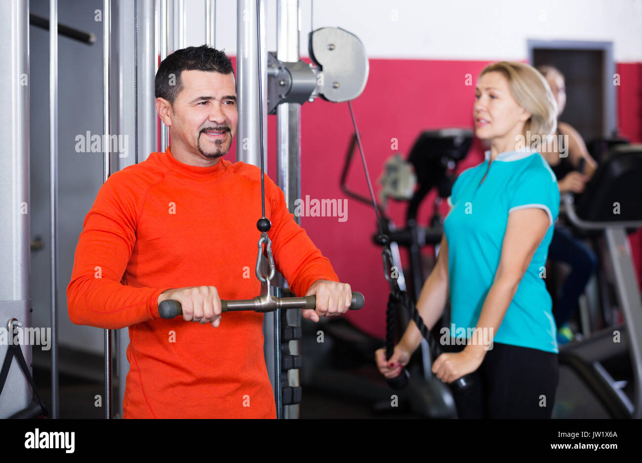 Different age people in gym hi-res stock photography and images - Alamy