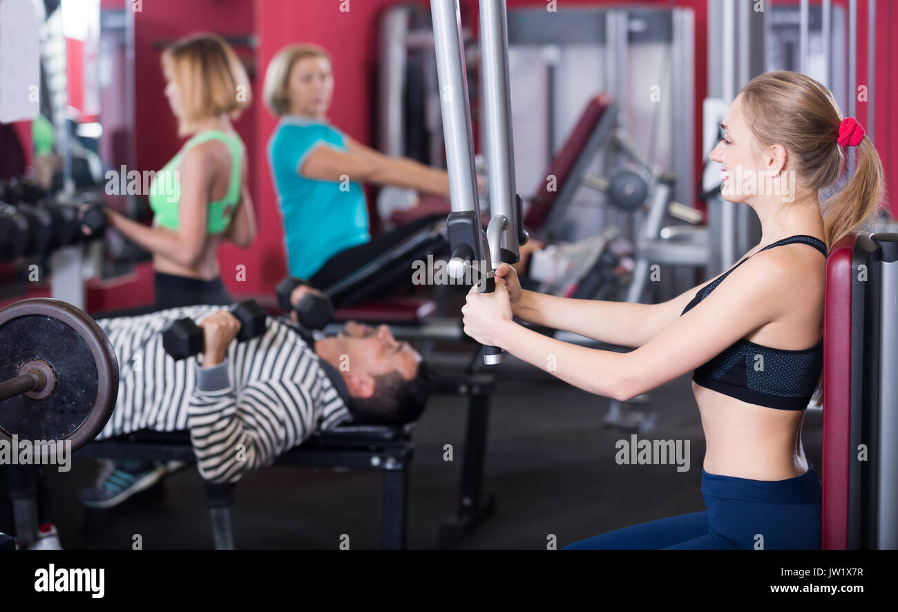 People of different age having training in gym Stock Photo - Alamy