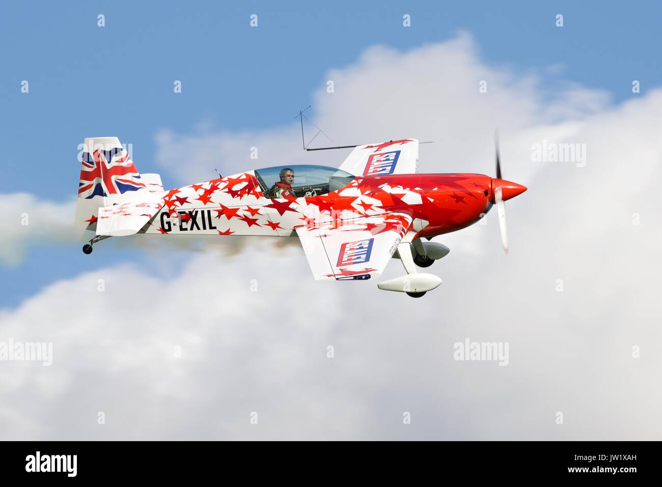 Chris Burkett from the Global Stars Aerobatic Team performing a fast ...