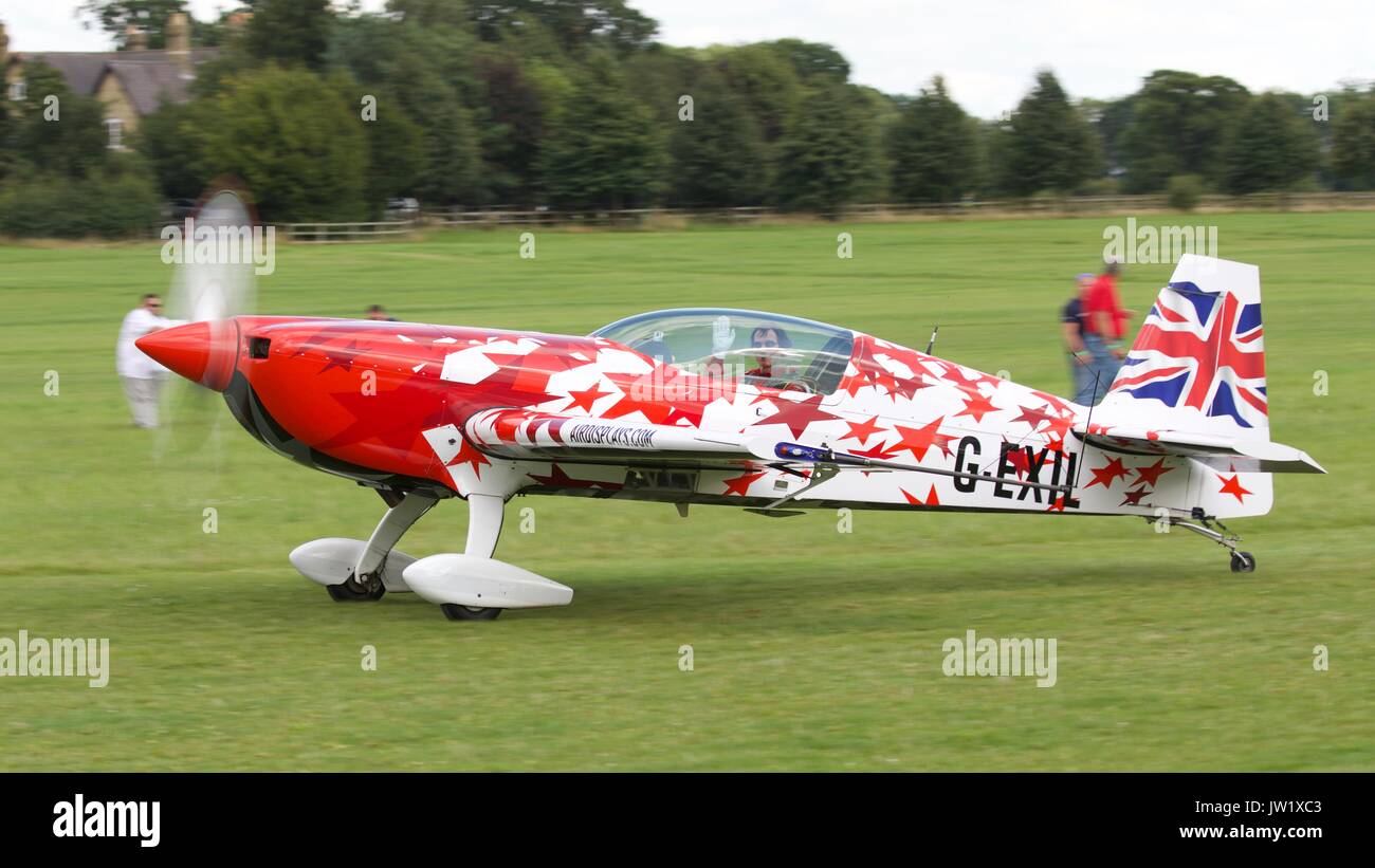 Global Stars Extra 300sc taxiing at Old Warden Aerodrome Stock Photo ...