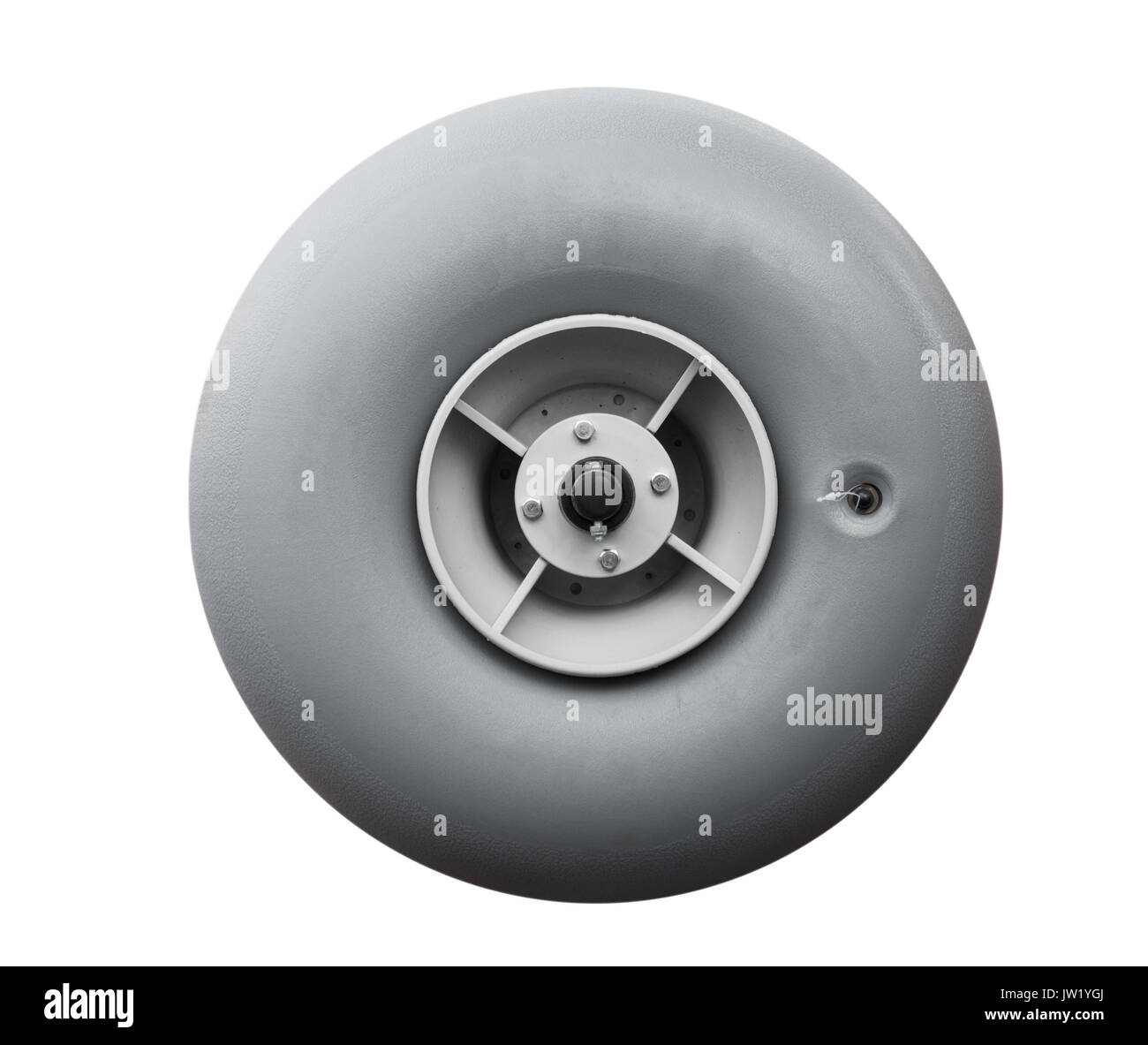 Wheel of small cart isolated on white close up Stock Photo - Alamy