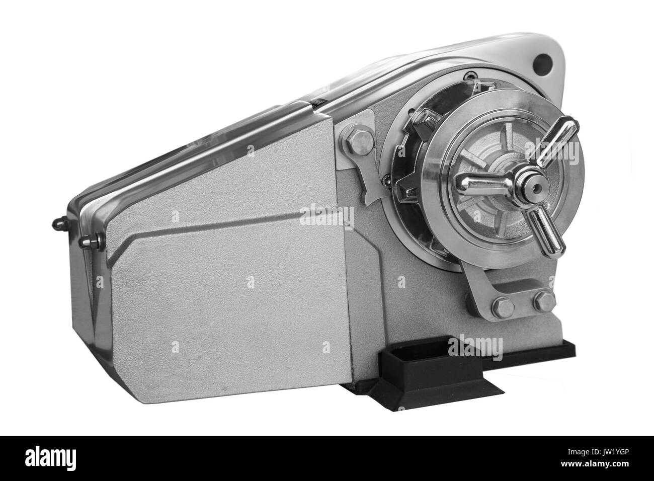 New horizontal anchor windlass with electric motor, isolated Stock ...
