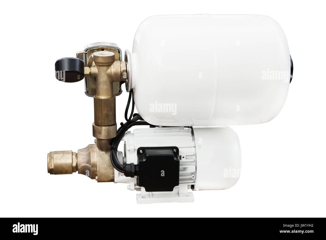 Water pressure system with electronic control close up isolated Stock ...