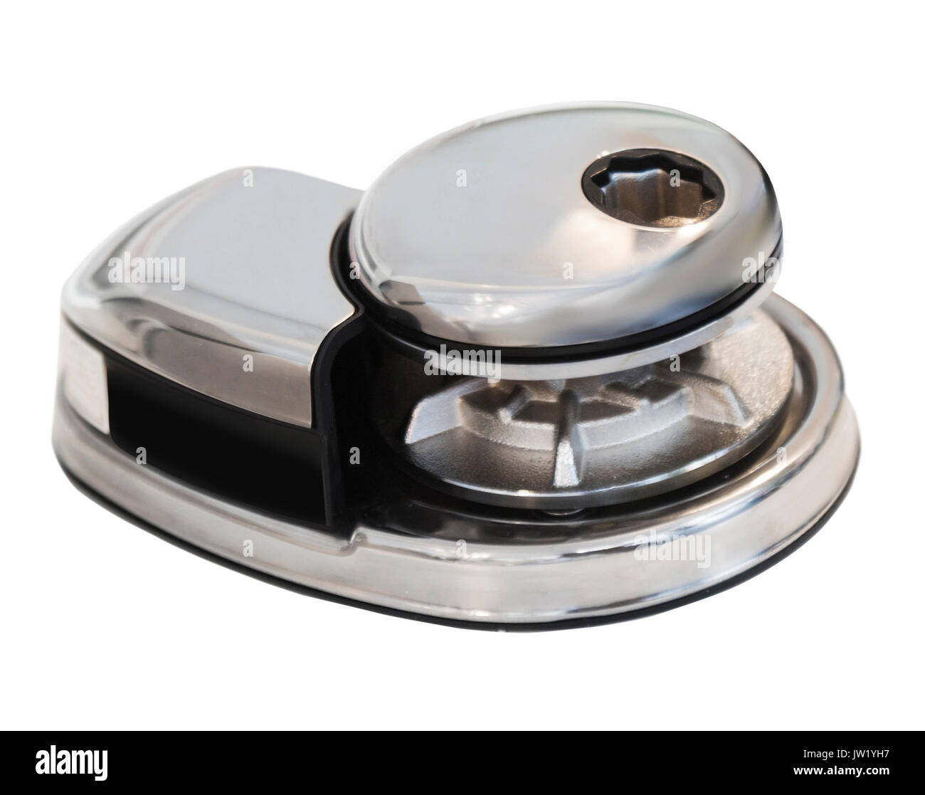 New horizontal anchor windlass with electric motor, isolated Stock ...