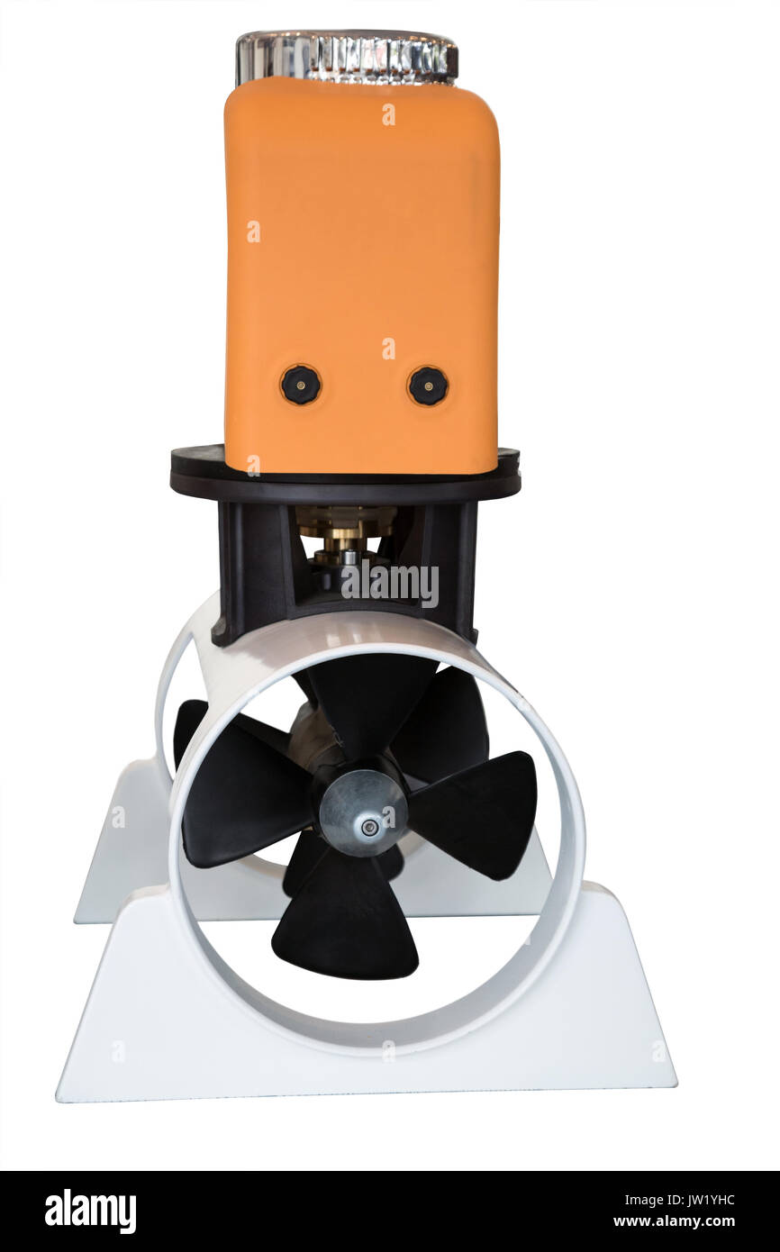 Marine screw propeller isolated on white close up Stock Photo - Alamy