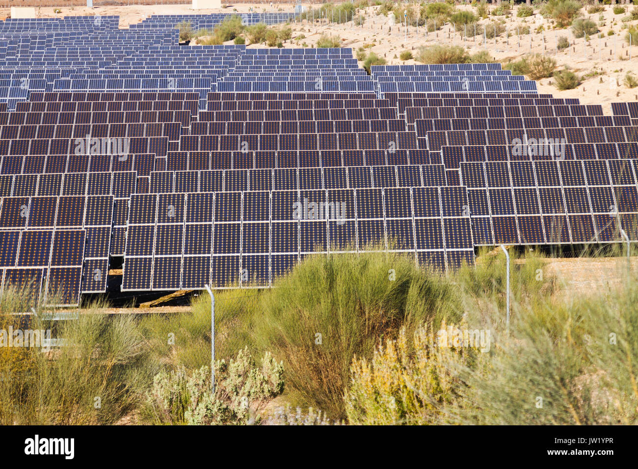 energy production: electric solar panel system Stock Photo - Alamy