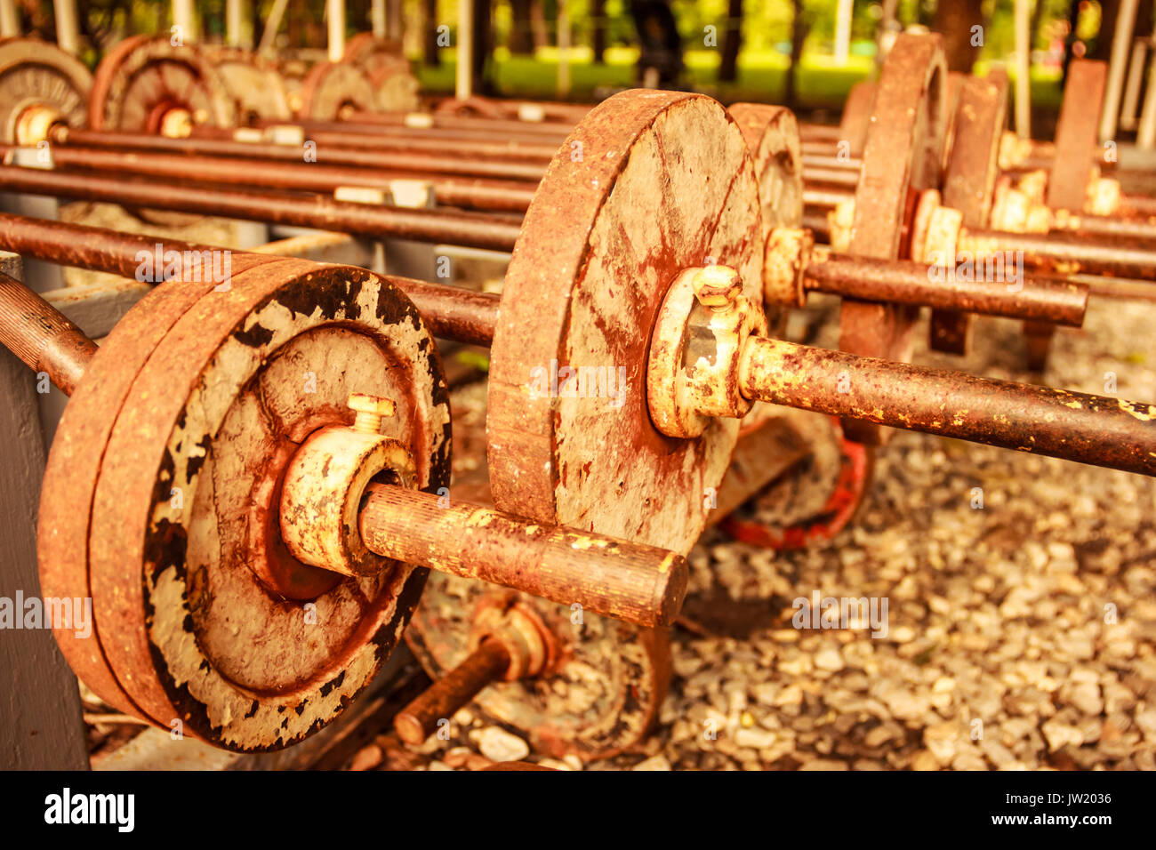 Metal bar on bench hi-res stock photography and images - Alamy