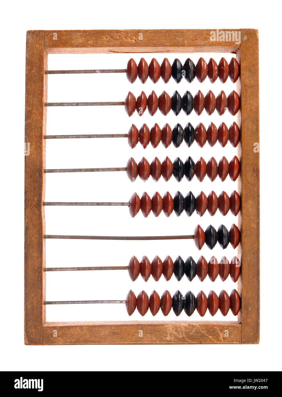 old wooden abacus on the white background Stock Photo - Alamy