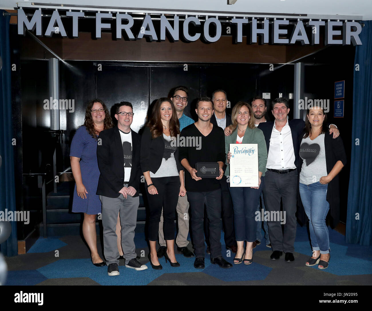 Magician mat franco unveils namesake theater marquee hi-res stock ...