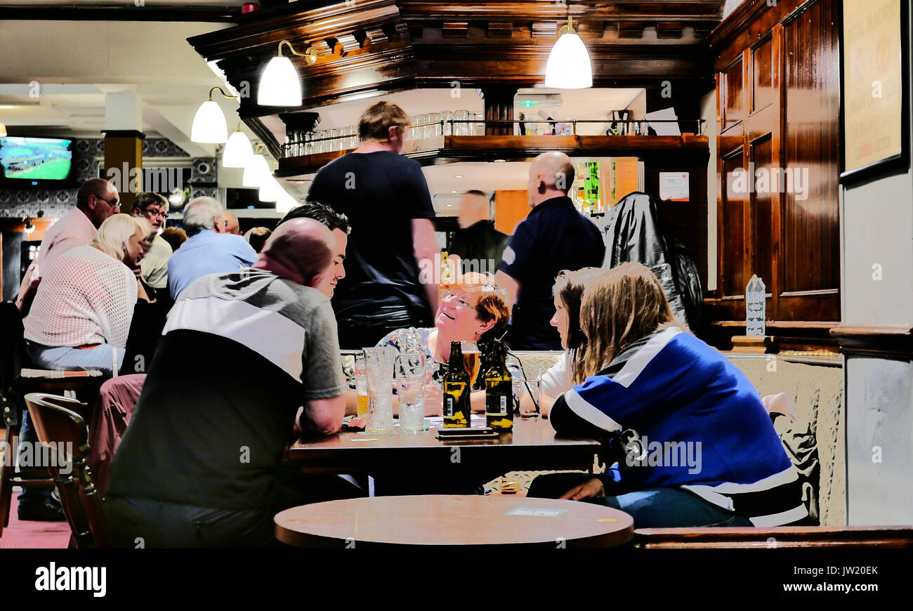 Pub quiz night at the Dog and Partridge pub in Blackpool,Lancashire,UK ...