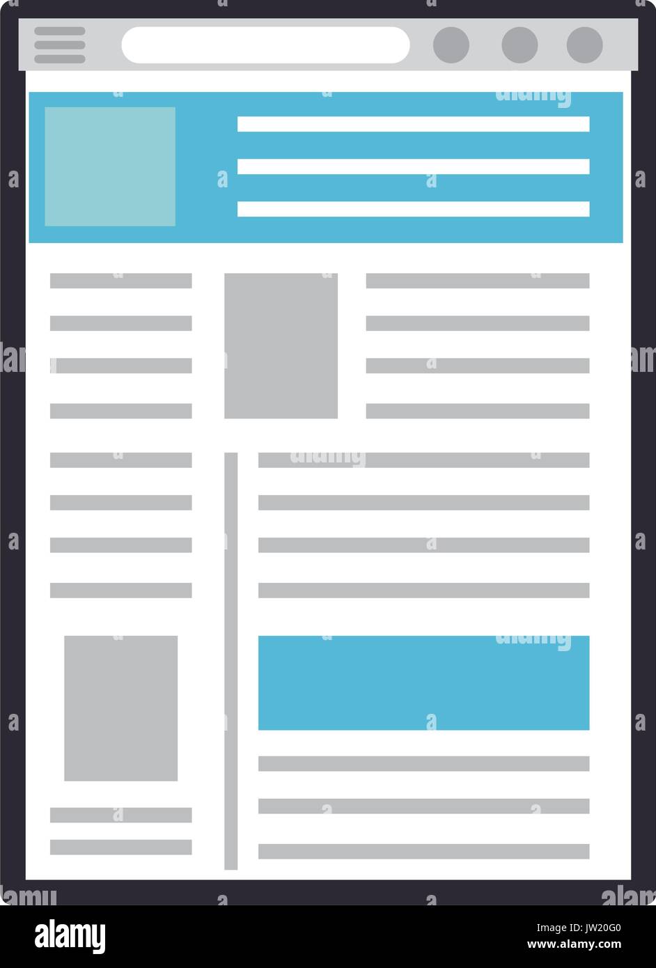 Website internet page over white background graphic design Stock Vector ...