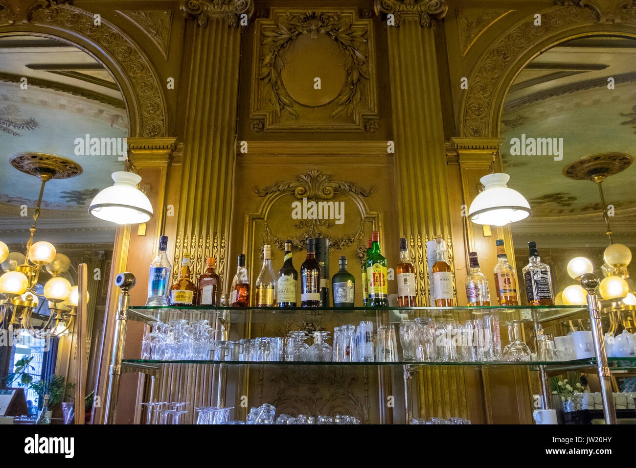Old french cafe interior hi-res stock photography and images - Alamy