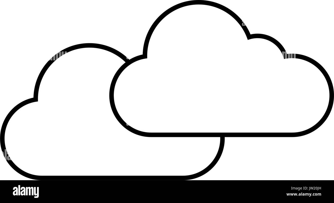 clouds icon over white background vector illustration Stock Vector ...