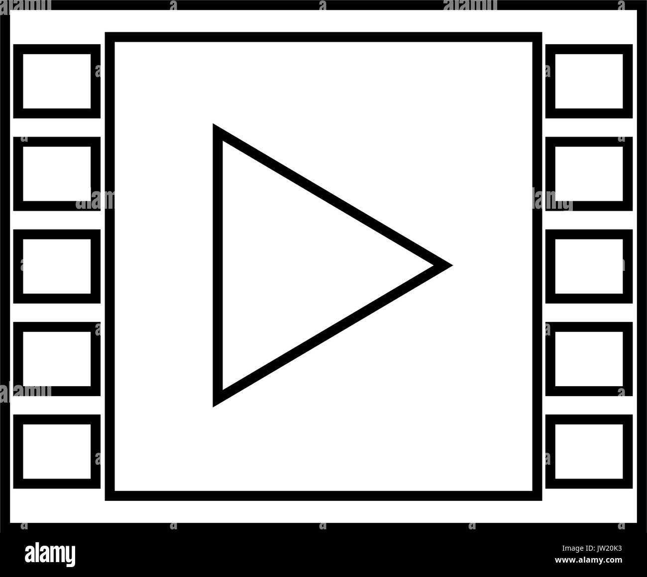 video player icon over white background vector illustration Stock ...