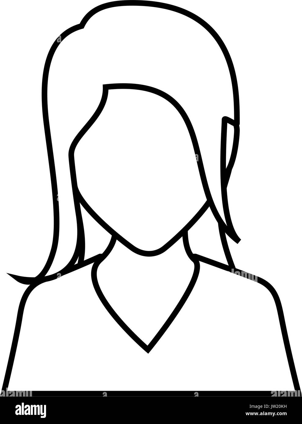 avatar woman icon over white background vector illustration Stock ...