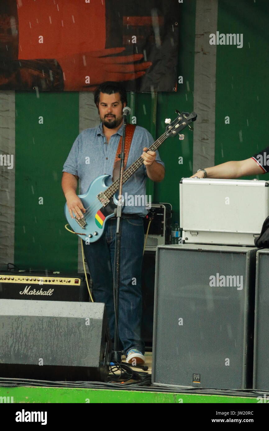 Apple Tree Theory bass player,quayside festival,weymouth,dorset,uk ...