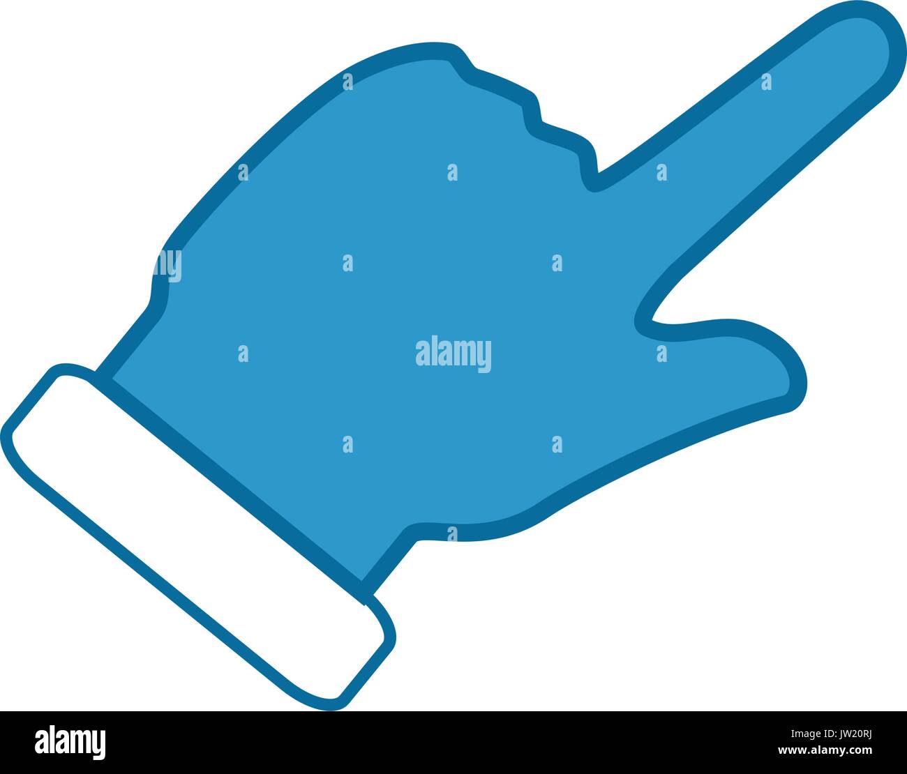 hand pointing icon over white background vector illustration Stock ...