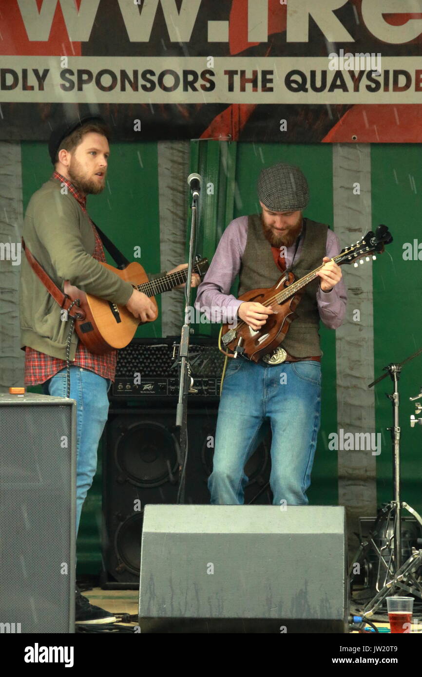 Apple Tree Theory guitarists,quayside festival,weymouth,dorset,uk Stock ...