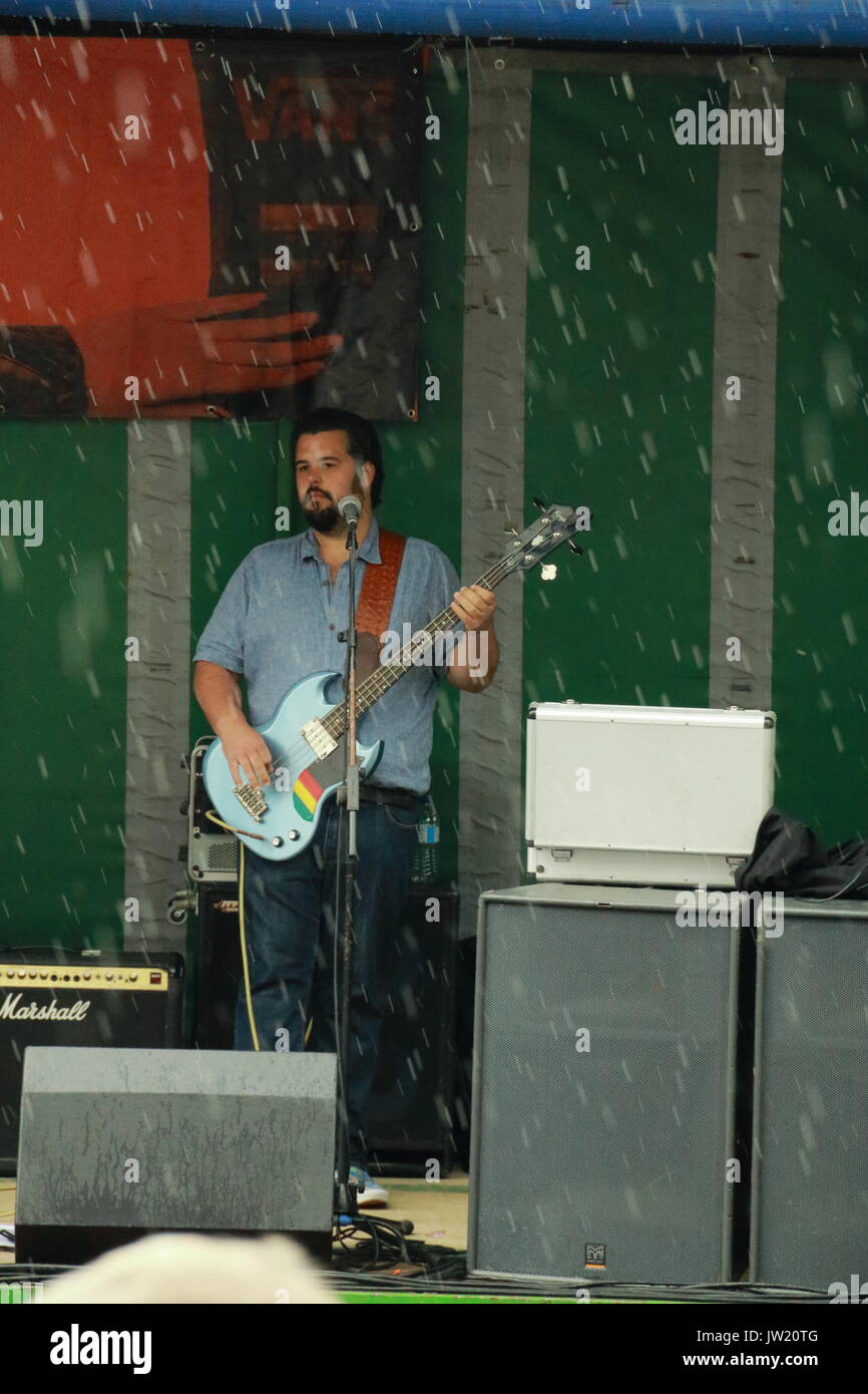 Apple Tree Theory bass player,quayside festival,weymouth,dorset,uk ...