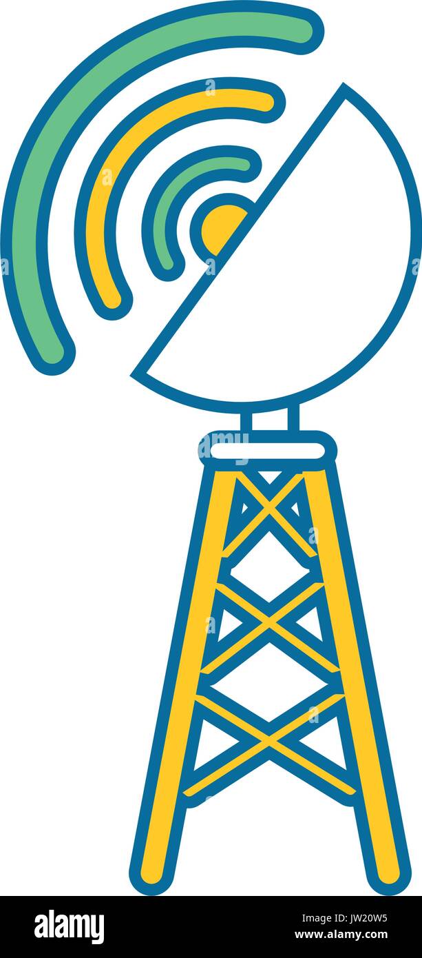 antenna icon over white background vector illustration Stock Vector ...