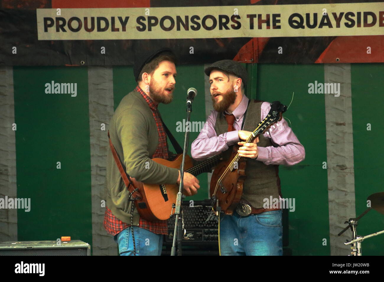 Apple Tree Theory guitarists,quayside festival,weymouth,dorset,uk Stock ...