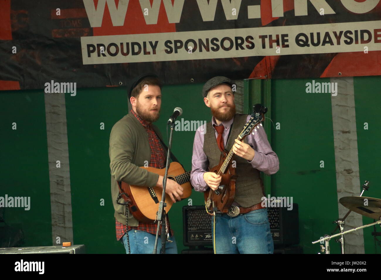 Apple Tree Theory guitarists,quayside festival,weymouth,dorset,uk Stock ...