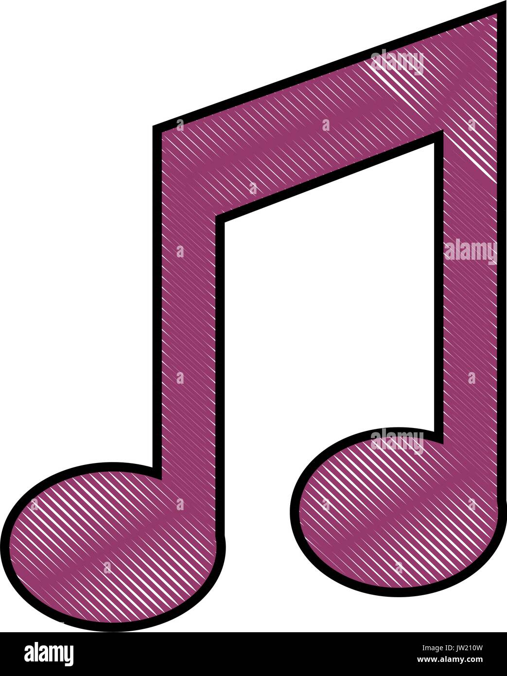musical note icon over white background vector illustration Stock ...