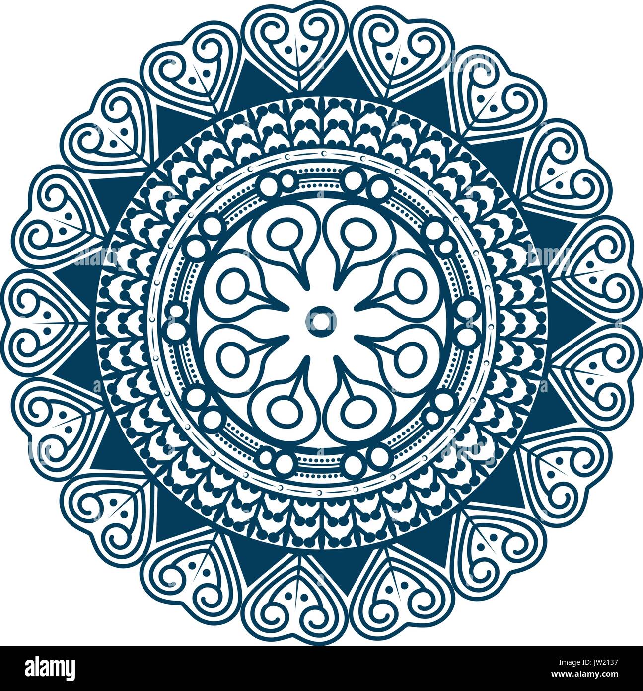 Mandala icon over white background colorful design vector illustration ...