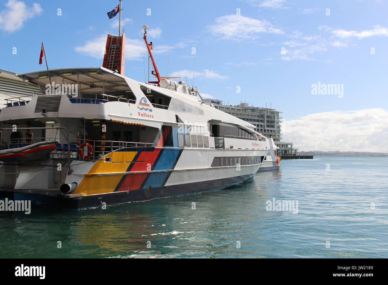 Fullers Auckland to Waiheke monuhull ferry Jet Raider in the Auckland ...