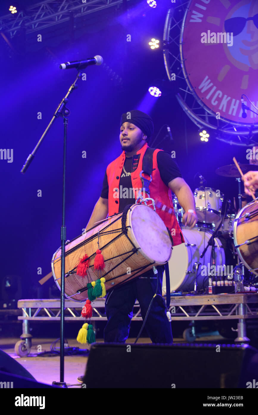 Dhol Foundation at the 2017 Wickham Music Festival Stock Photo - Alamy