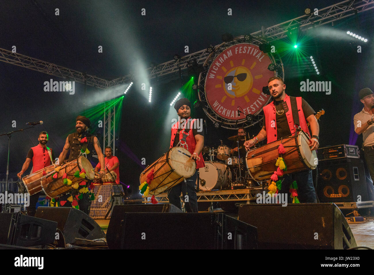 Dhol Foundation at the 2017 Wickham Music Festival Stock Photo - Alamy