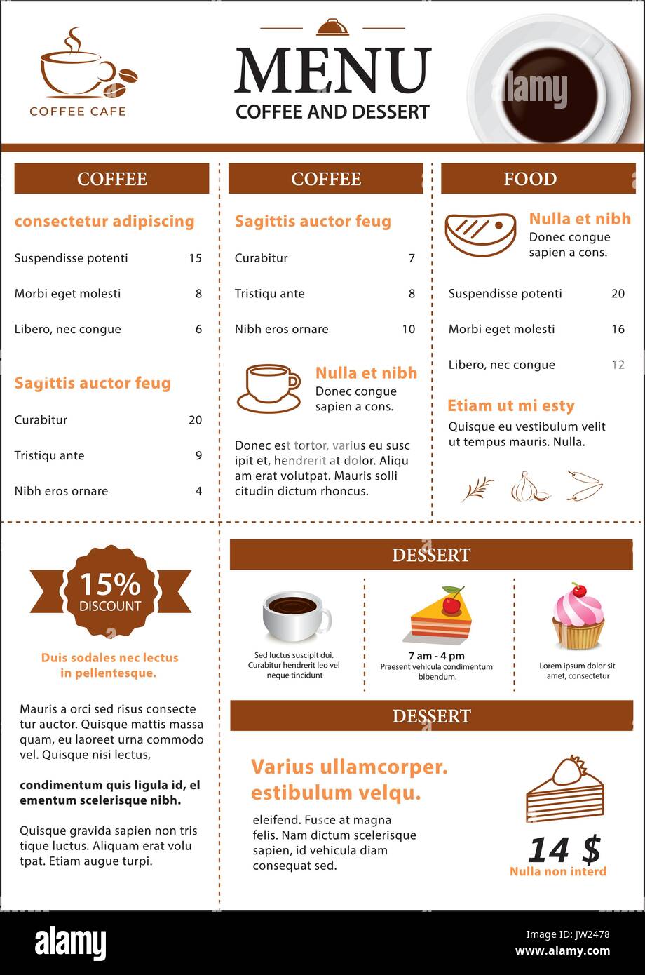 Coffee shop offer menu Stock Vector Images - Alamy